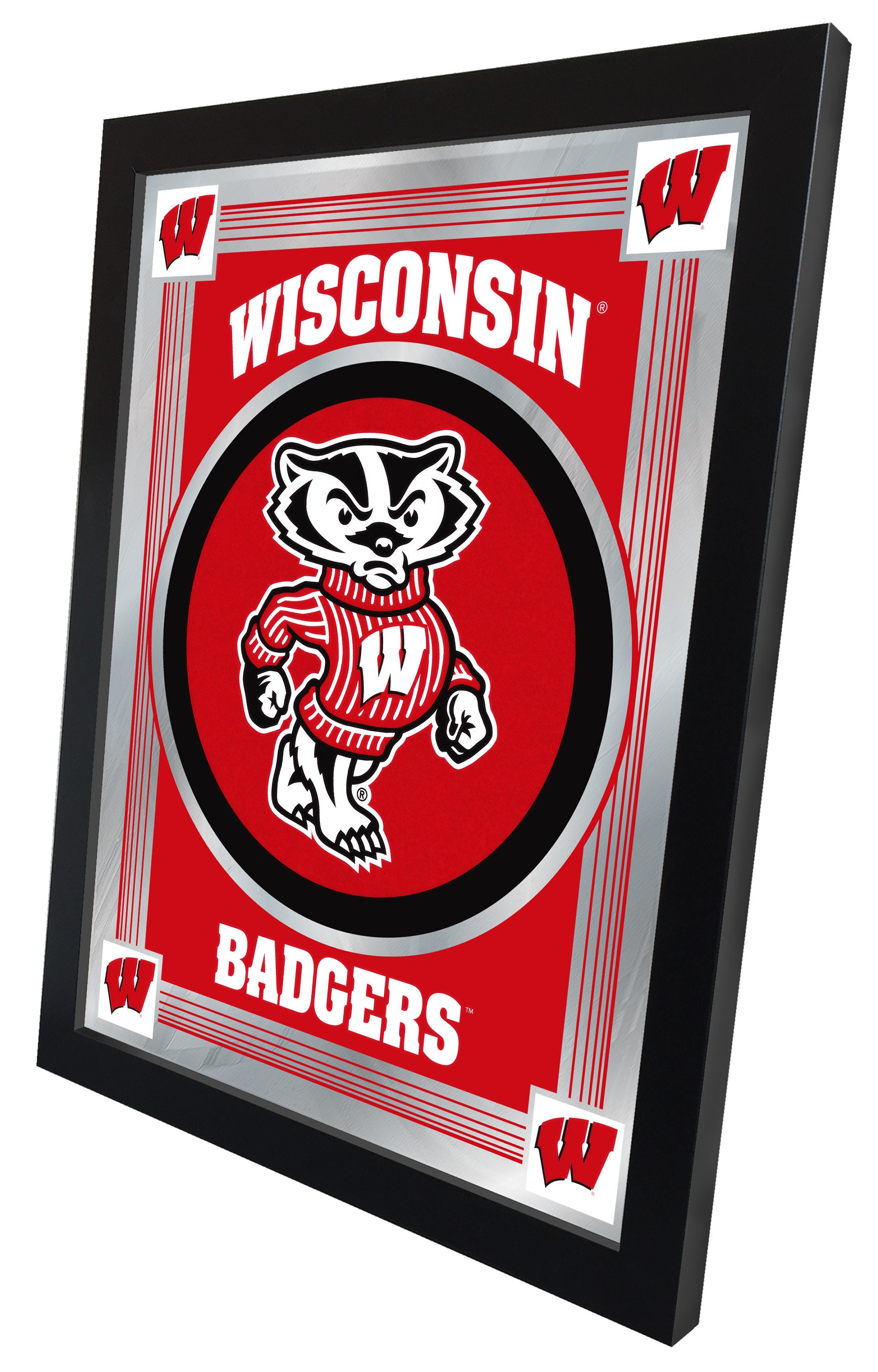 University of Wisconsin badger Logo Wall Mirror UW Badgers Decor - Etsy