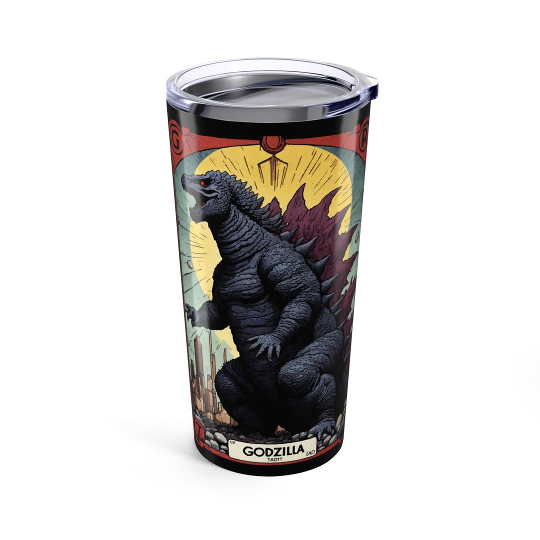 Godzilla Tumbler 20oz, Kaiju Gojira Monster Cup, Japanese Movie Fan ...
