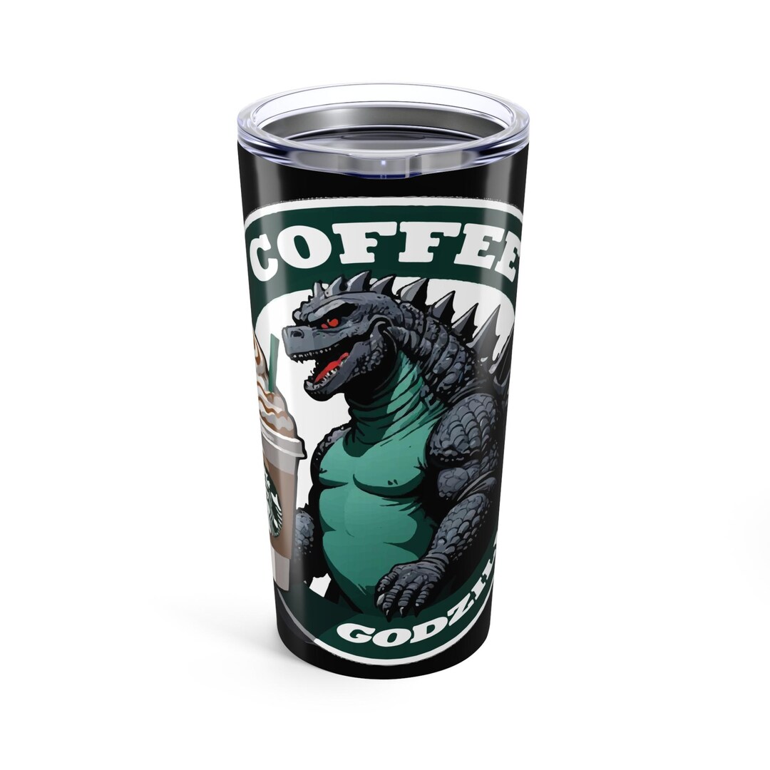 Godzilla Tumbler 20oz Kaiju Gojira Ceramic Travel Mug, Monster Movie ...