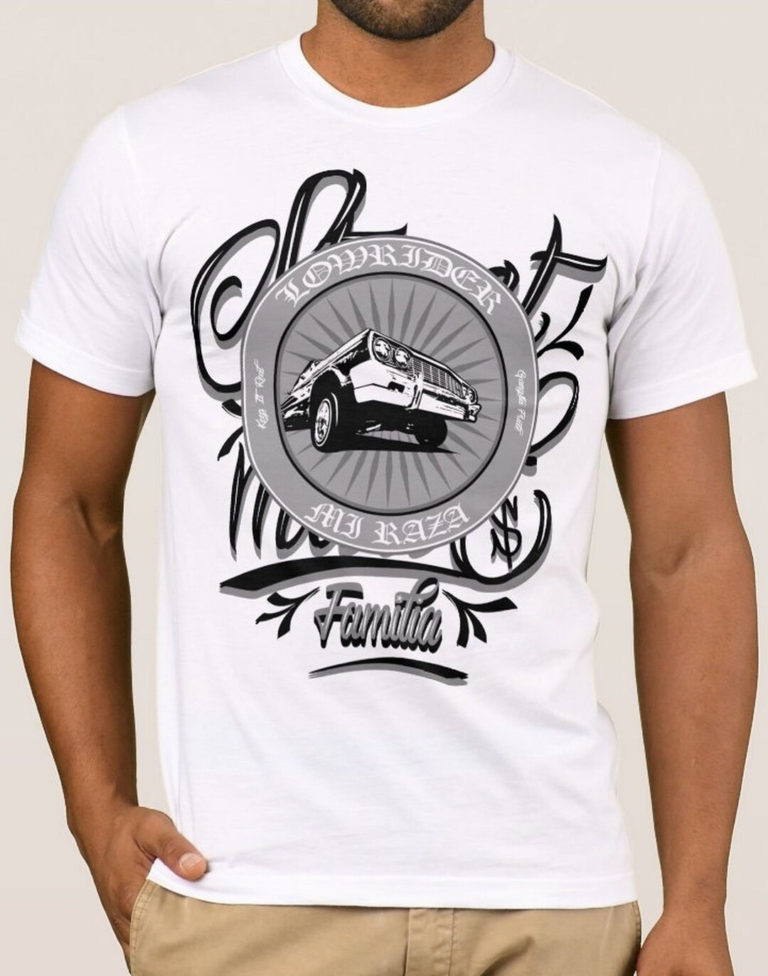 Lowrider T-shirt Gangsta Raider Cholo Chicano Mexican Gangsters ...