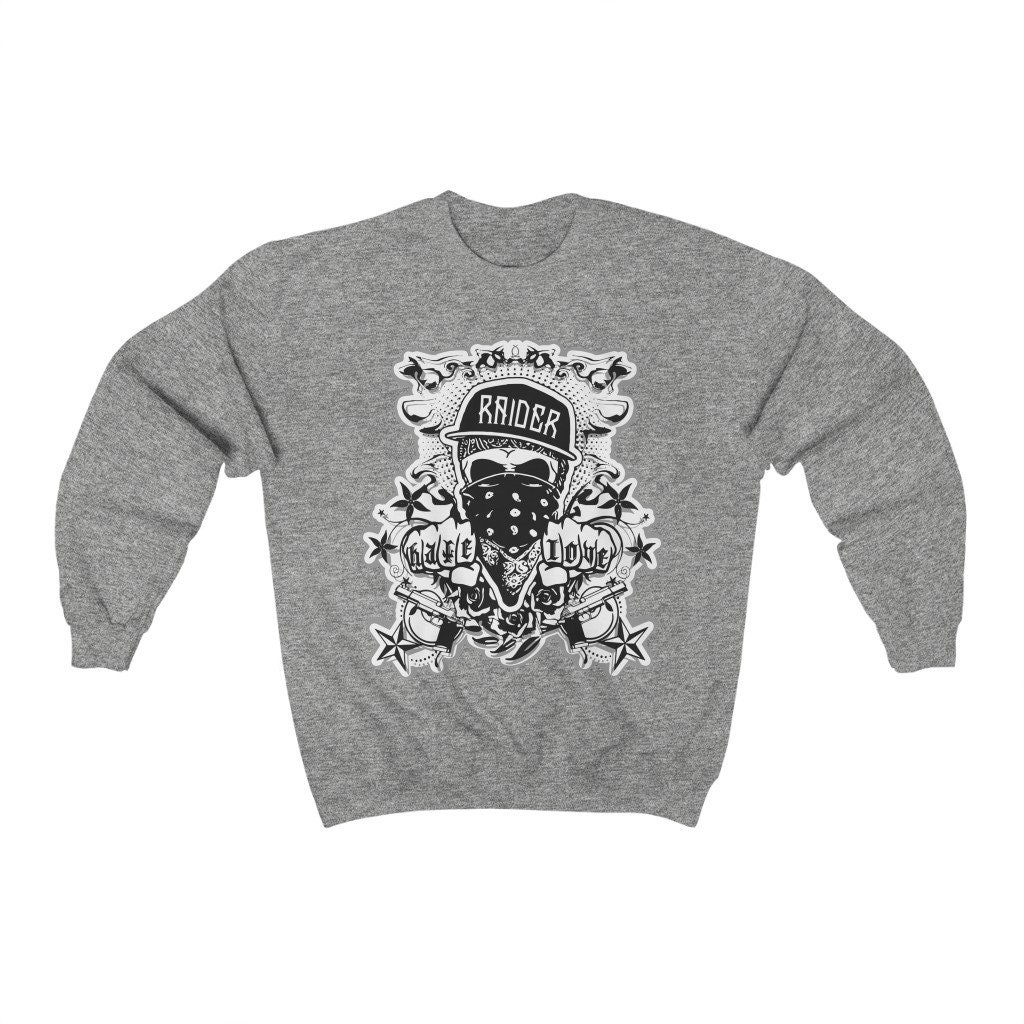 Raider Sweatshirt Gangsta Pullover Gangster Sweater Gangsters Outlaw ...