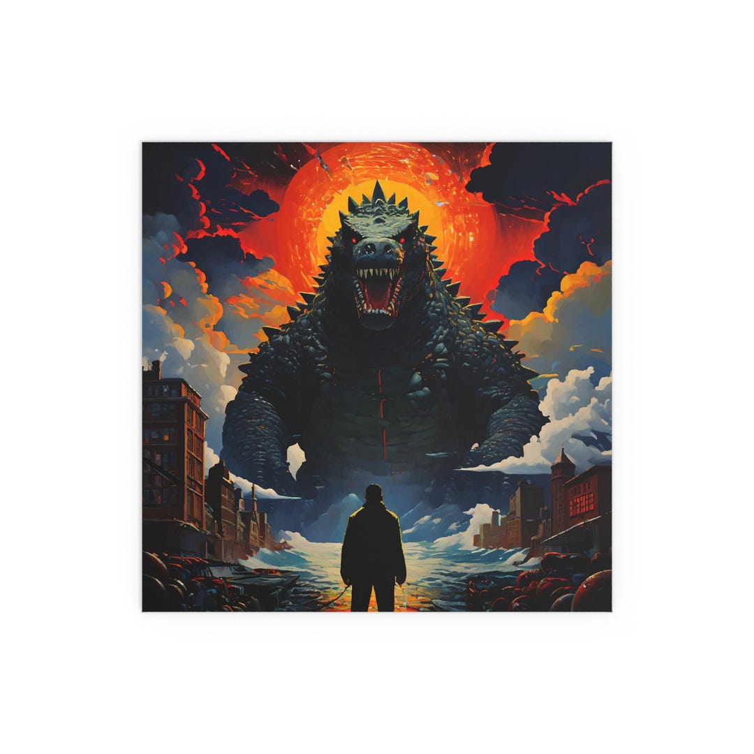 Silk Poster: Godzilla, Indoor & Outdoor Wall Art Print, Home Decor ...