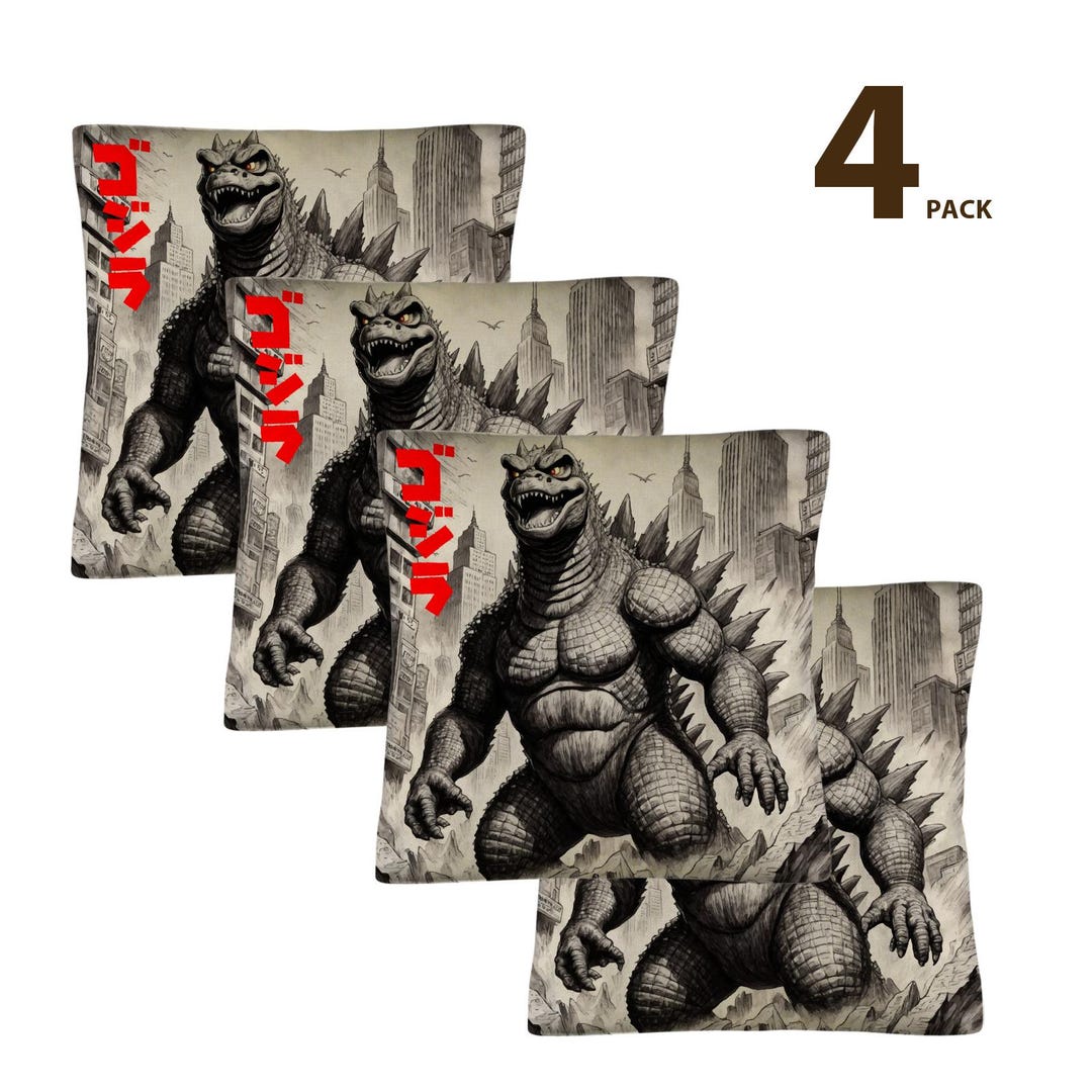 Godzilla Pillow Case Gift Gojira Pillowcases Gojira Pillowcase Gift - Etsy