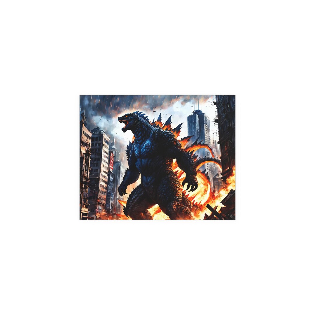 Silk Poster, Godzilla Art Print for Fans of Monster Movies - Indoor and ...