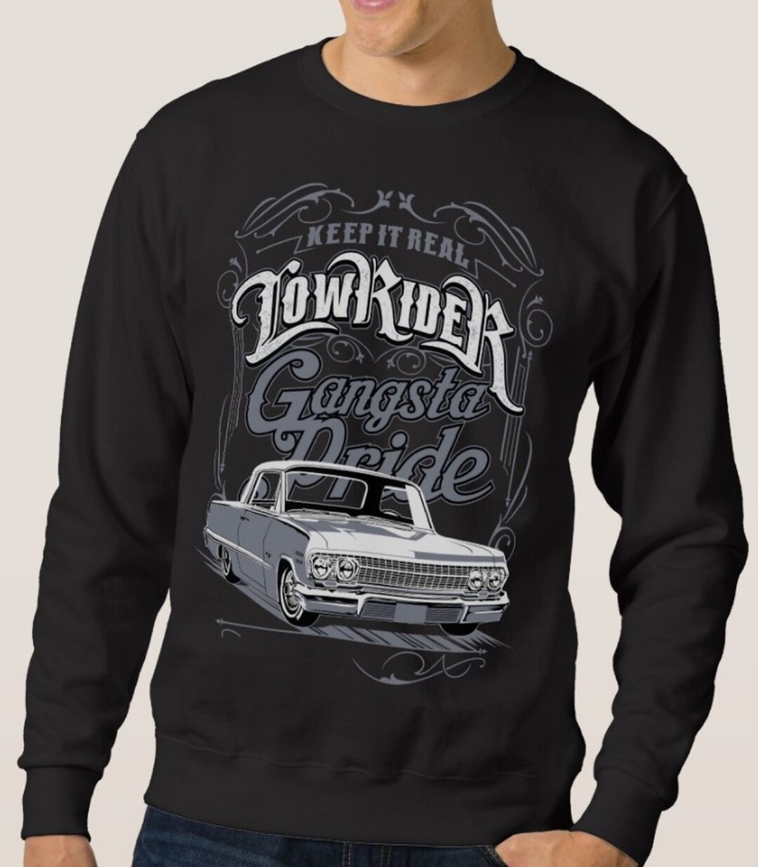 Lowrider Sweatshirt Cholo Pullover Chicano Vatos Locos Sweater ...