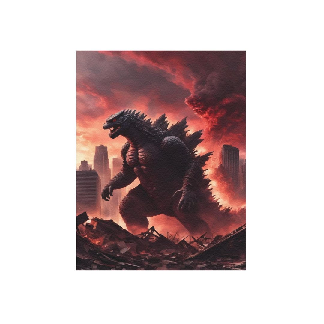 Godzilla Canvas Print Kaiju Canvas Print Godzillas Print Art Canvas - Etsy