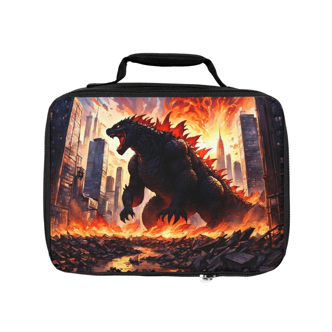 Godzilla Lunch Bag Monster Movie Fan Lunch Tote Kaiju Novelty Lunchbox ...