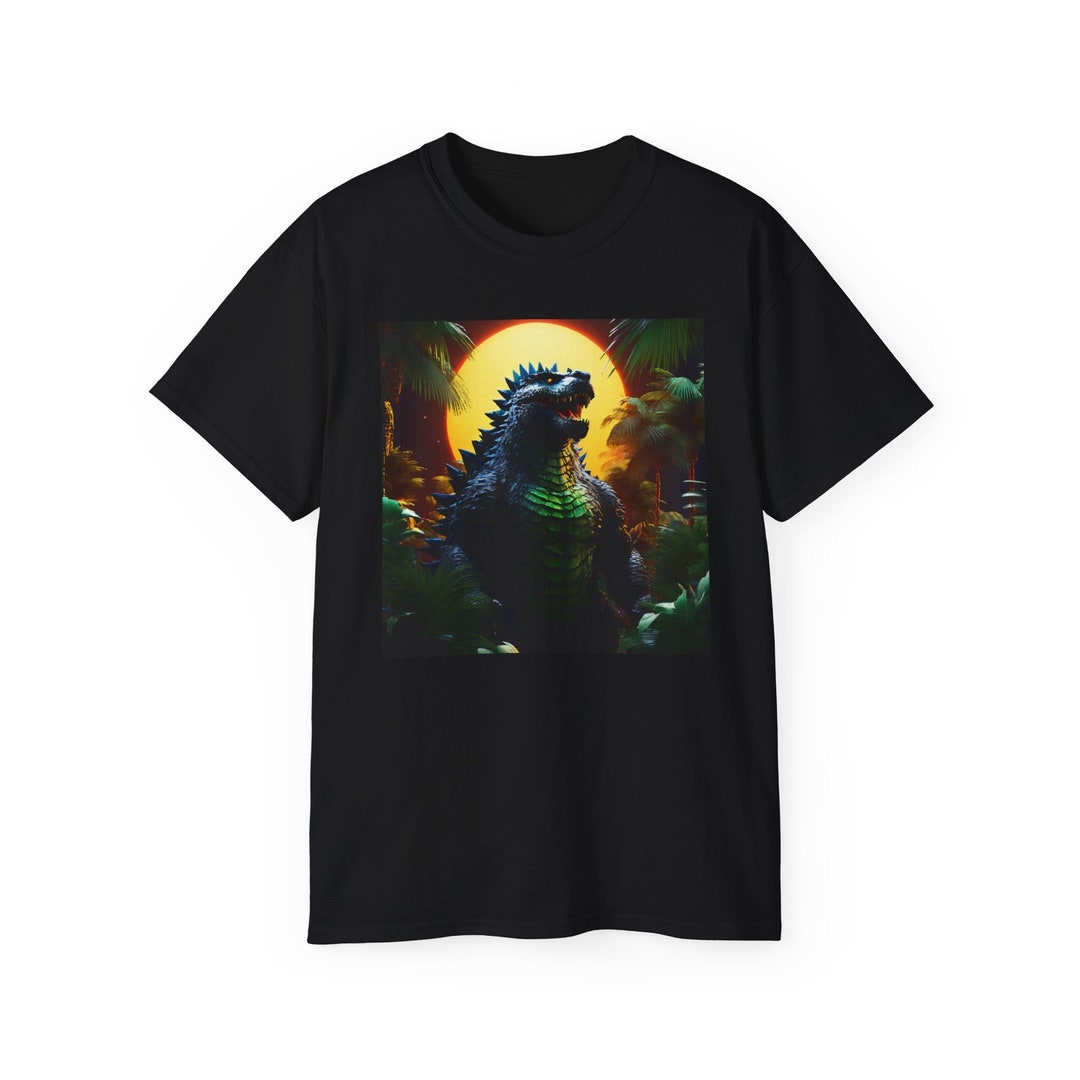 Godzilla Tshirt Men Tshirt Godzilla Shirt Gojira Shirt Kaiju Art Restro ...
