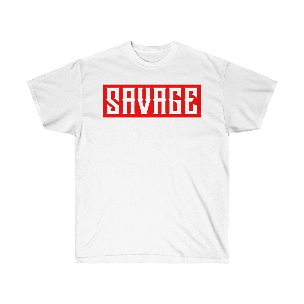 Savage T-shirt Gangsta Thug Raider Outlaw Lettering 5XL 4XL - Etsy UK