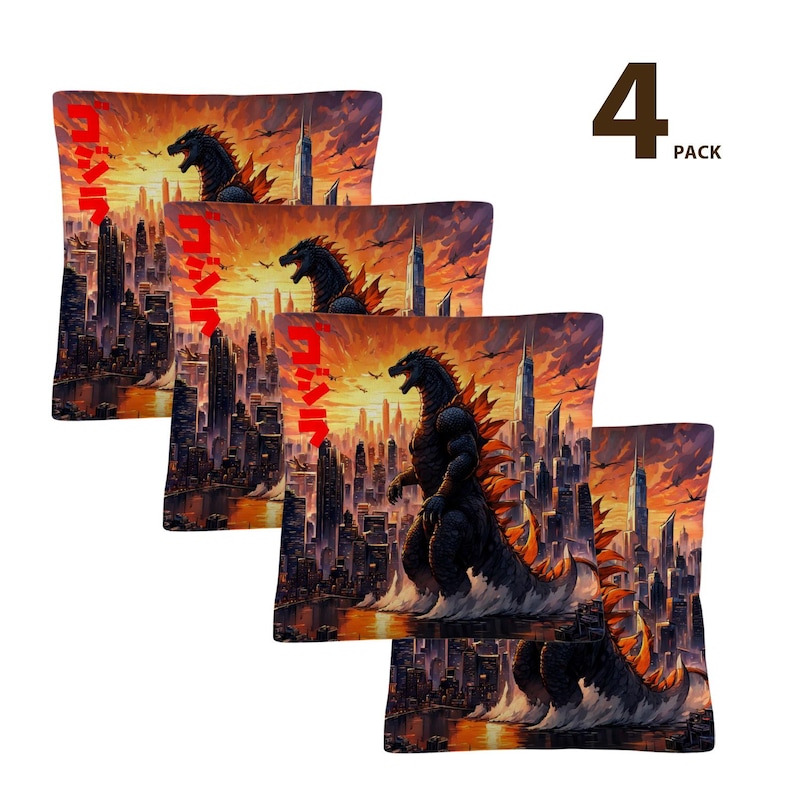 Godzilla Pillow Cover Godzilla Pillowcase Gift Godzilla Pillowcases ...