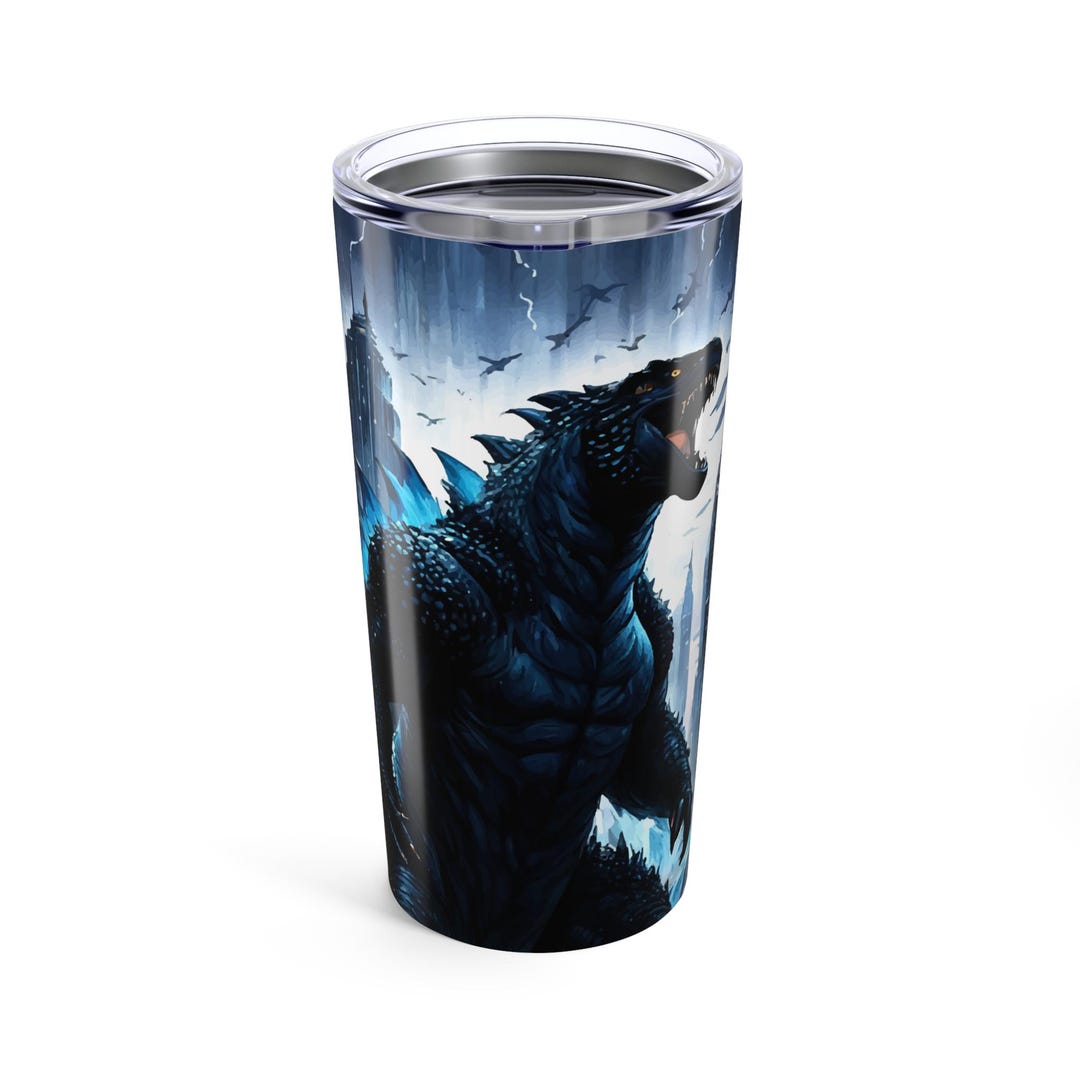 Godzilla Tumbler 20oz, Kaiju Gojira Cup, Monster Movie Fan Gift ...