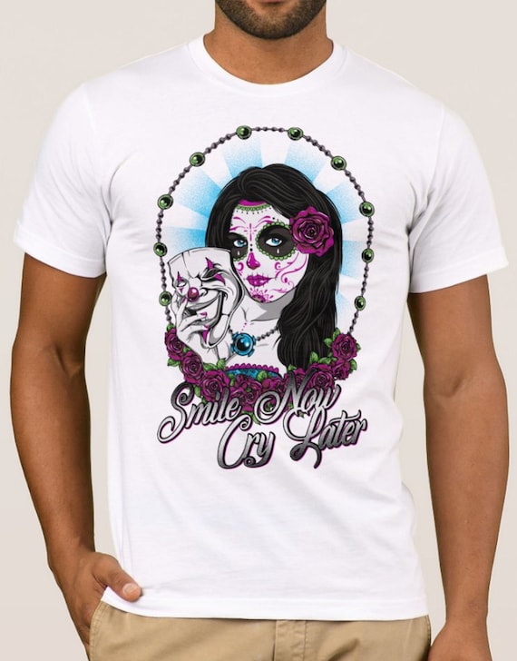 Smile Now Cry Later T-shirt Chicano Cholo Mexican Chingona La - Etsy