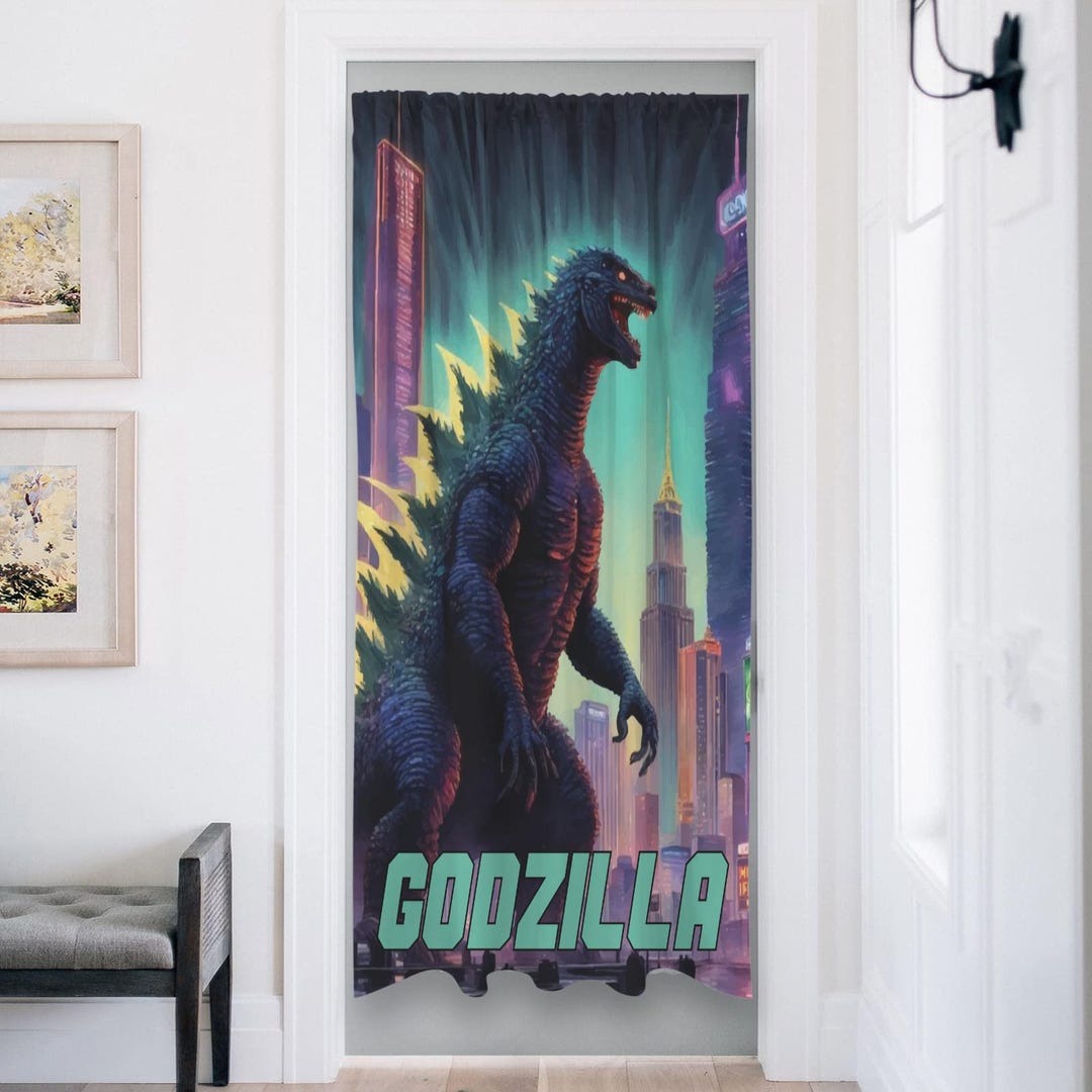 Godzilla Door Curtain Godzilla Room Dividers Doorway Curtain for Home ...