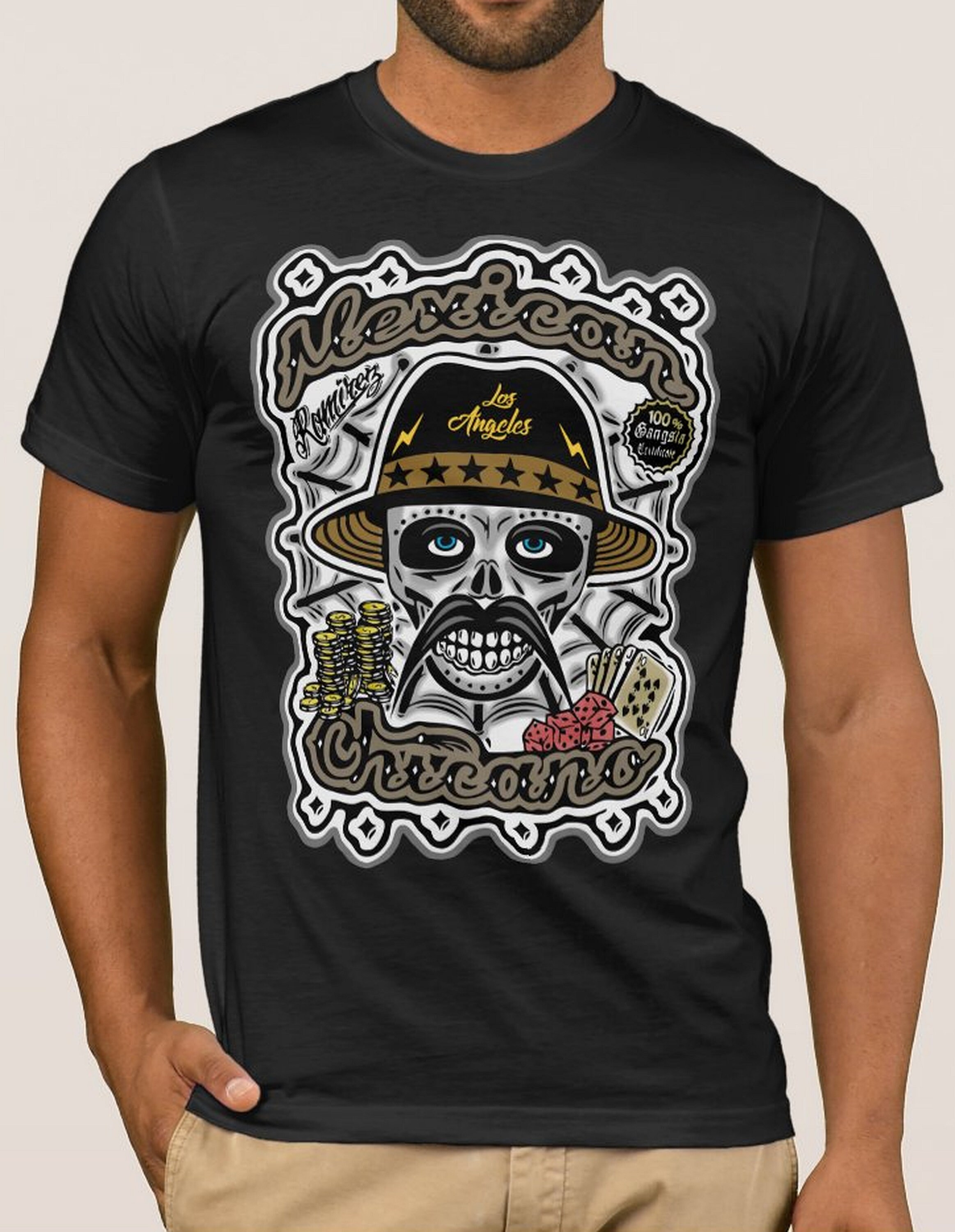 Chicano T-shirt Cholo Mexican Gangsta Vato Loco Gangster 5XL 4XL 3XL ...