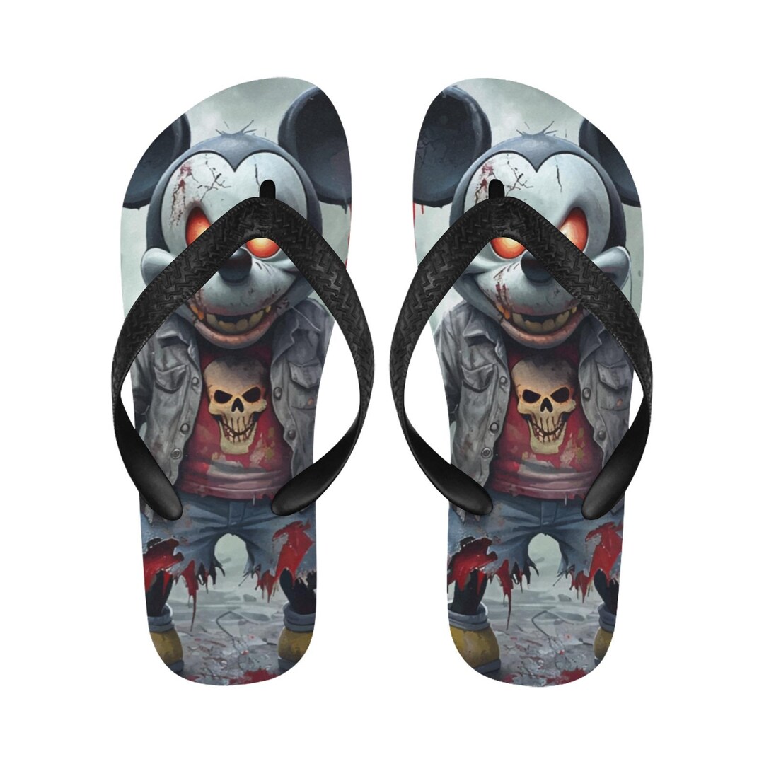 Beach Slippers Zombie Flip Flops Summer Footwear for Halloween Lovers ...
