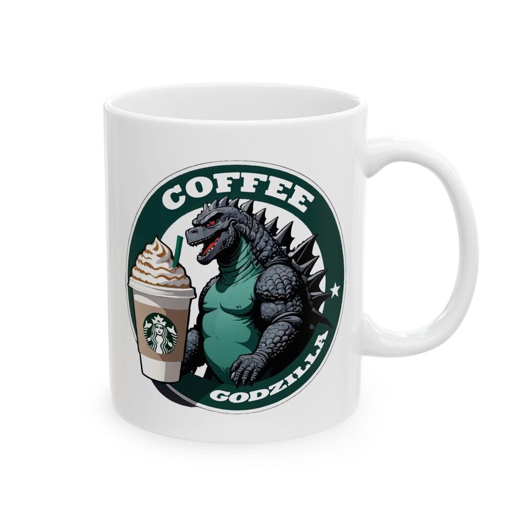 Godzilla Coffee Ceramic Mug, Unique Kaiju Monster Design, Fun Gift for ...