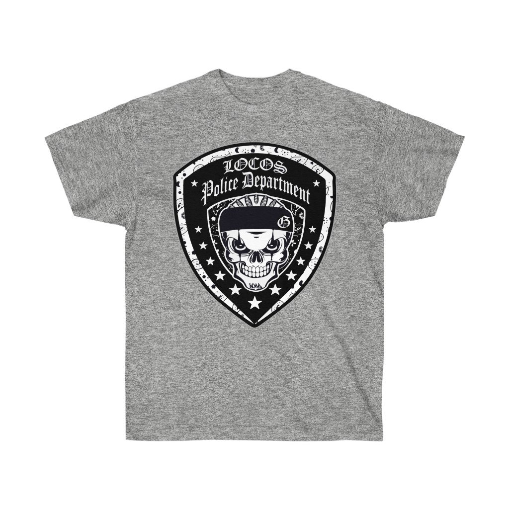 Gangsta T-shirt Vato Loco Gangster Police Thug Gangsters Savage Skull ...