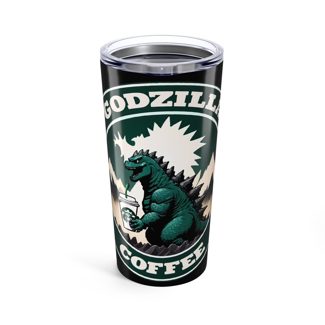 Godzilla Tumbler 20oz, Kaiju Drinkware, Gojira Cup, Monster Movie Fan ...