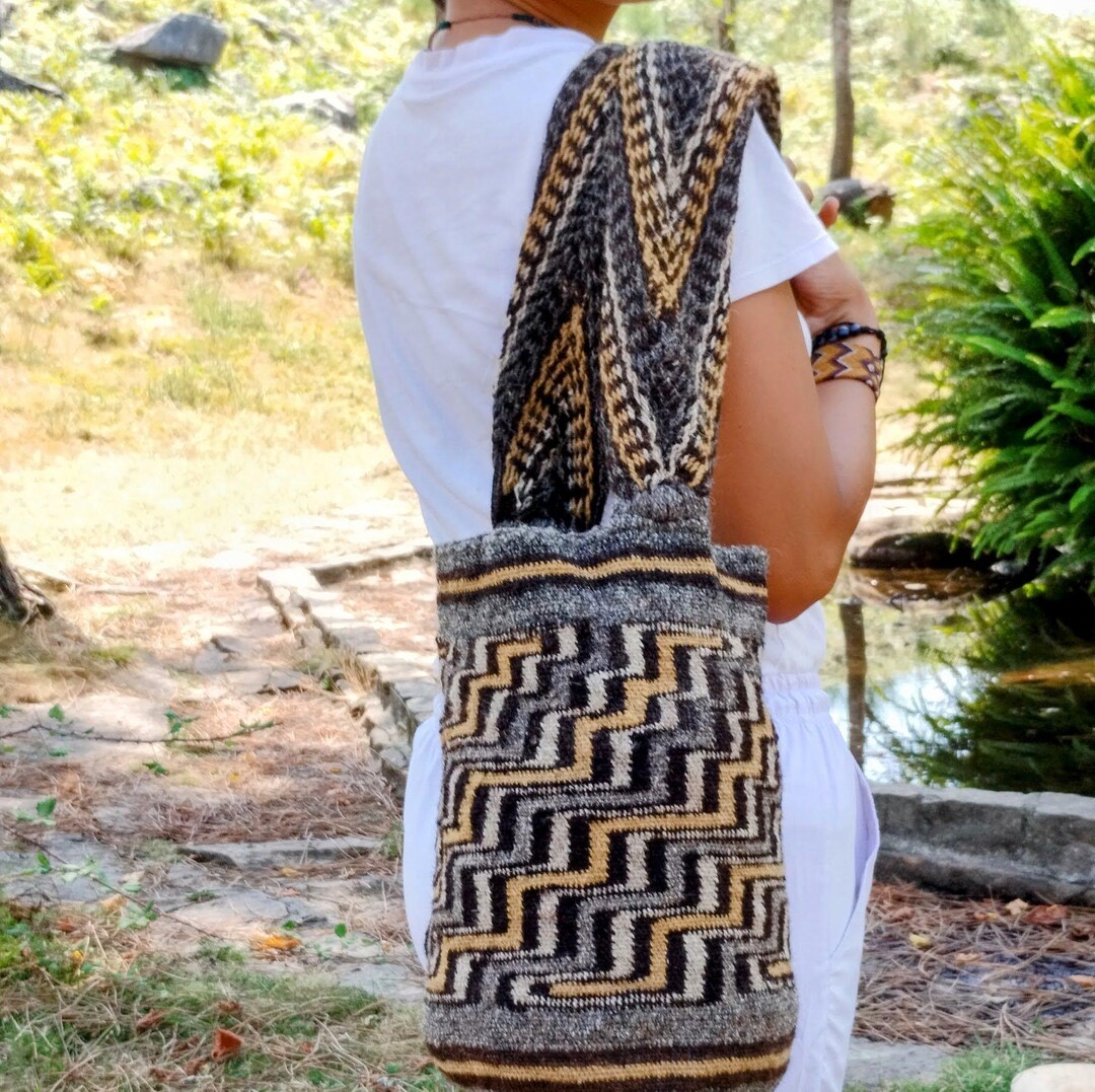 Bag ARHUACA Woven Wool SPIRITUAL LIFE Backpack Large Colombian Arhuaco ...