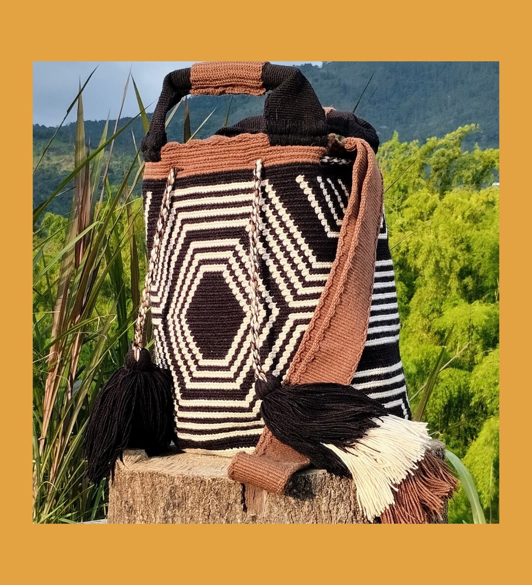 LARGE Wayuu Bag With Double Strap Exclusive Large Wayuu Shoulder ...