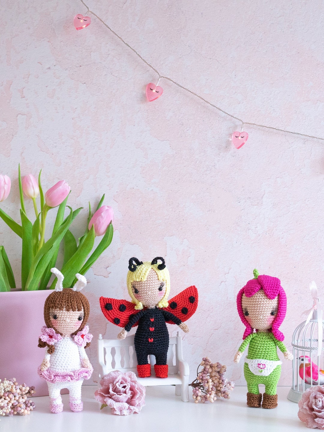 Spring-trio/spring-trio Crochet Pattern English/crochet Instructions ...