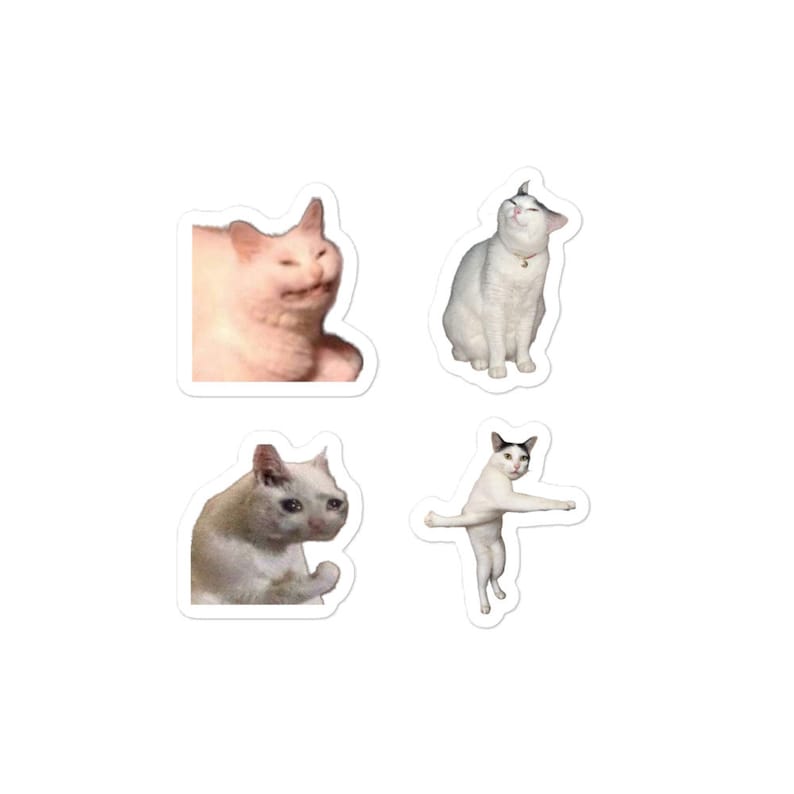 Cat Meme Stickers Cats Decal Vinyl Easy to Use Durable Joke - Etsy