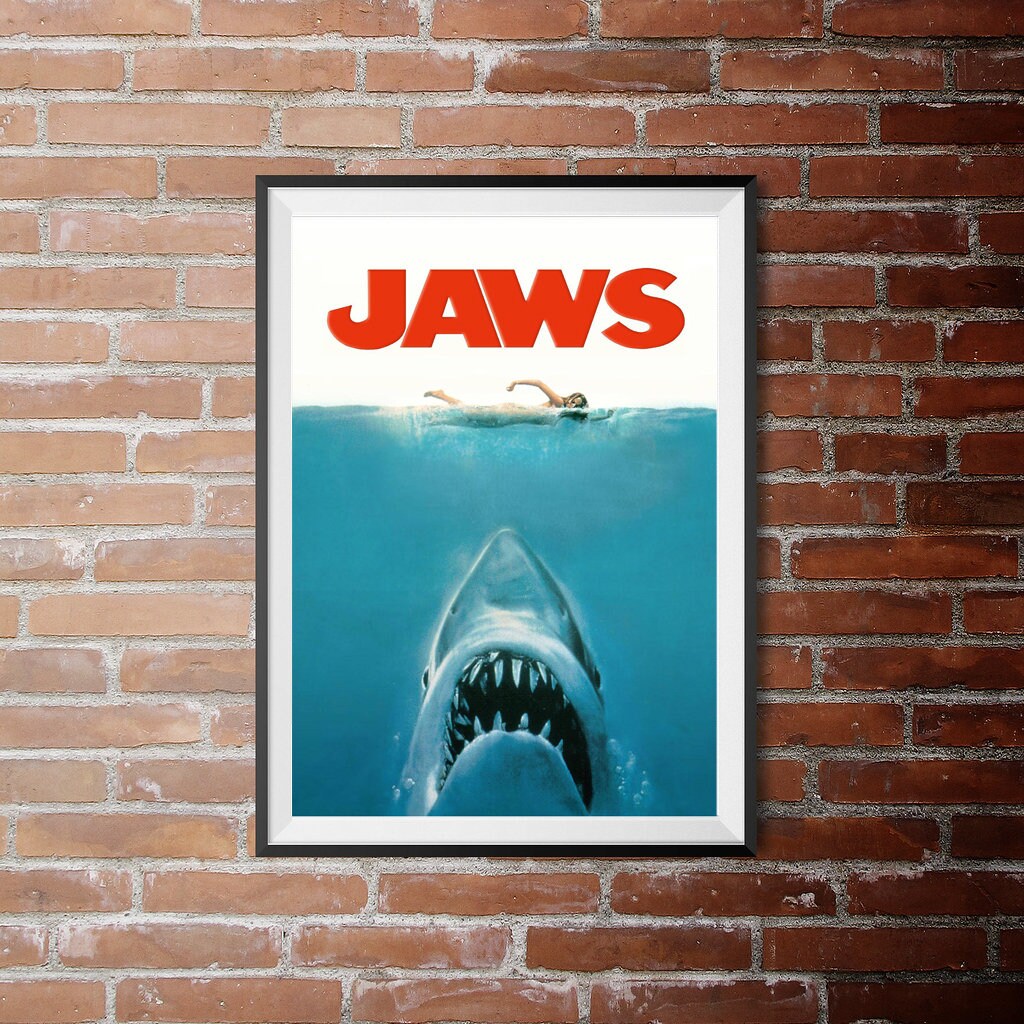 Jaws Movie Print Glossy Wall Poster sold by Ibrahim Salem | SKU 38344062 | 45% OFF Printerval