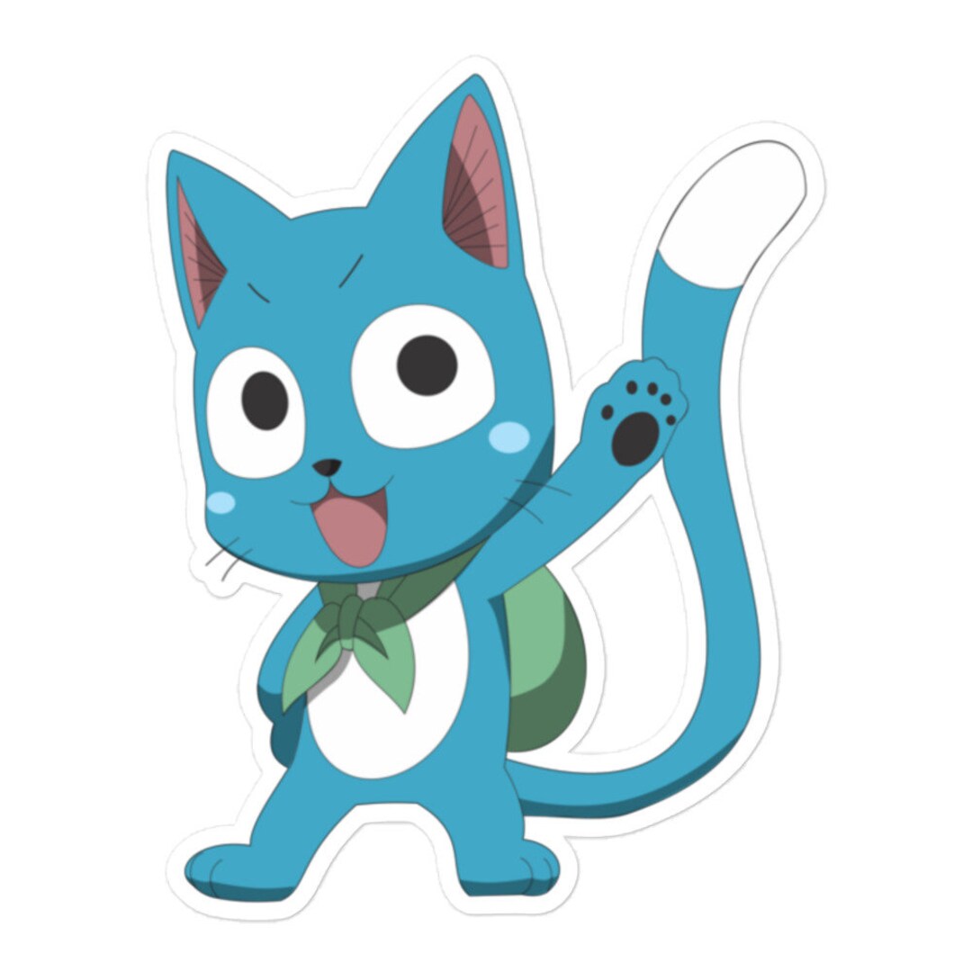 Happy Cat Anime Manga Sticker Decal Vinyl Fairy Tail Durable Cats Easy ...