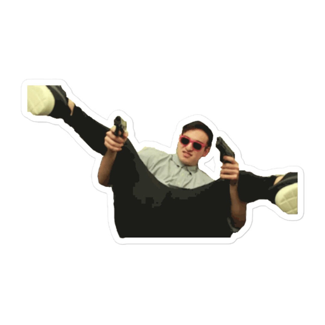 Filthy Frank Gun Meme Sticker Decal Vinyl Durable Pose Joke Easy to Use ...