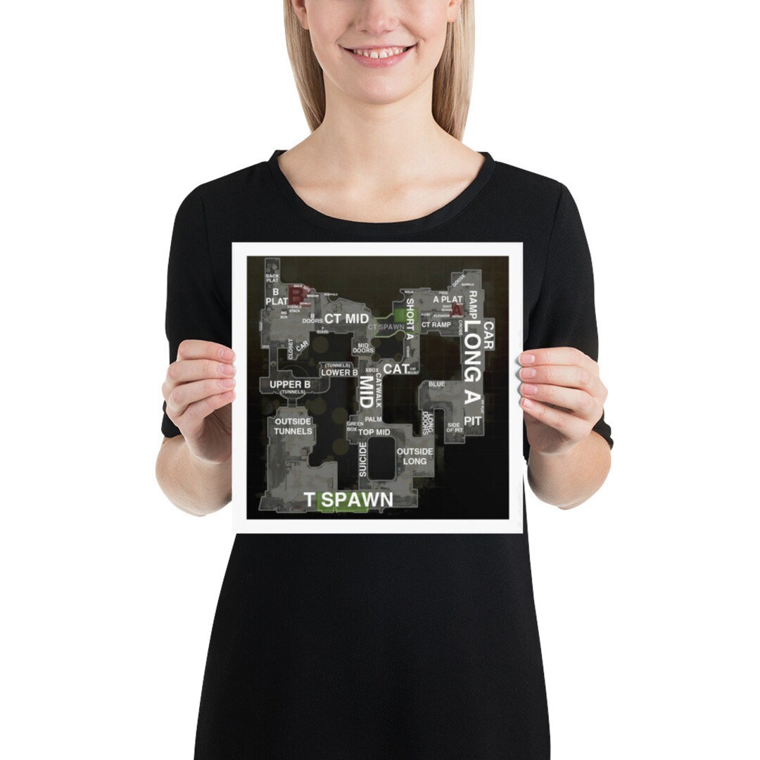 CSGO De Dust 2 Map Callouts Poster Wall Decor Game Overview Layout - Etsy