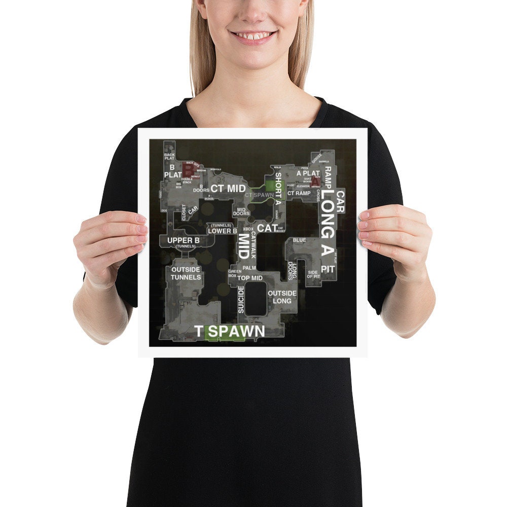 CSGO De Dust 2 Map Callouts Poster Wall Decor Game Overview Layout - Etsy