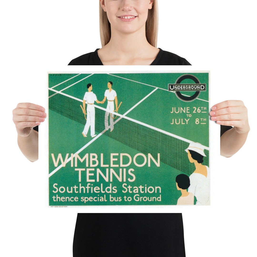 Vintage Tennis Underground Advert Poster Decoration Wall Image Game ...