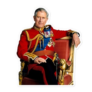 King Charles III Sticker Decal Durable Vinyl Royal Family Easy to Use ...