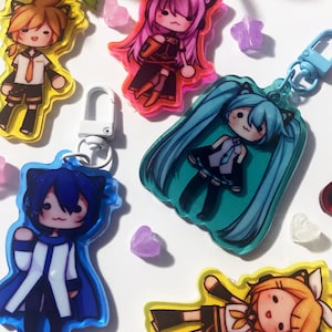 Vocaloid Neko Chibi 3" Clear Colored Acrylic Charms - Etsy