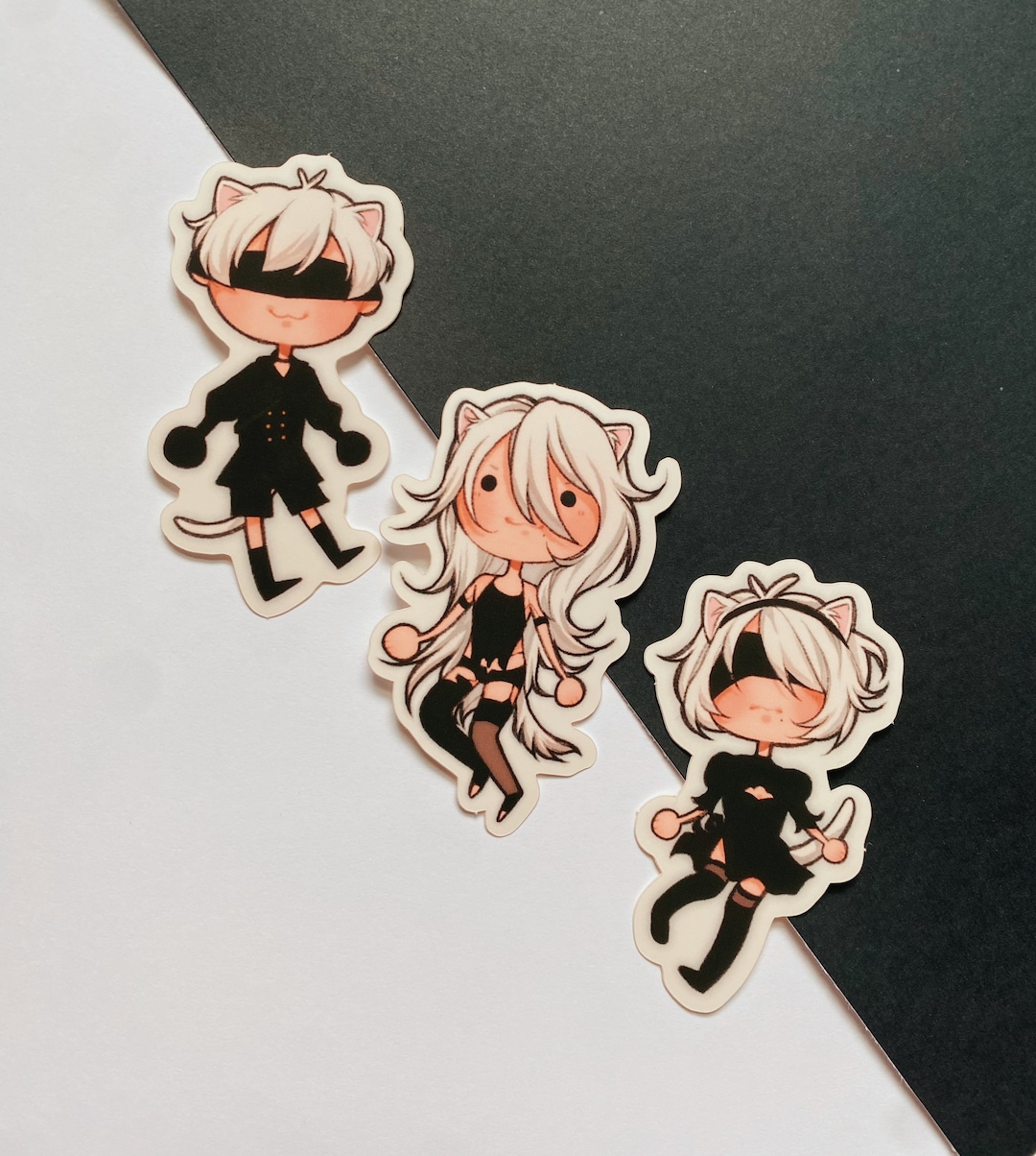 Nier: Automata Neko 3” Stickers 9S 2B A2 - Etsy