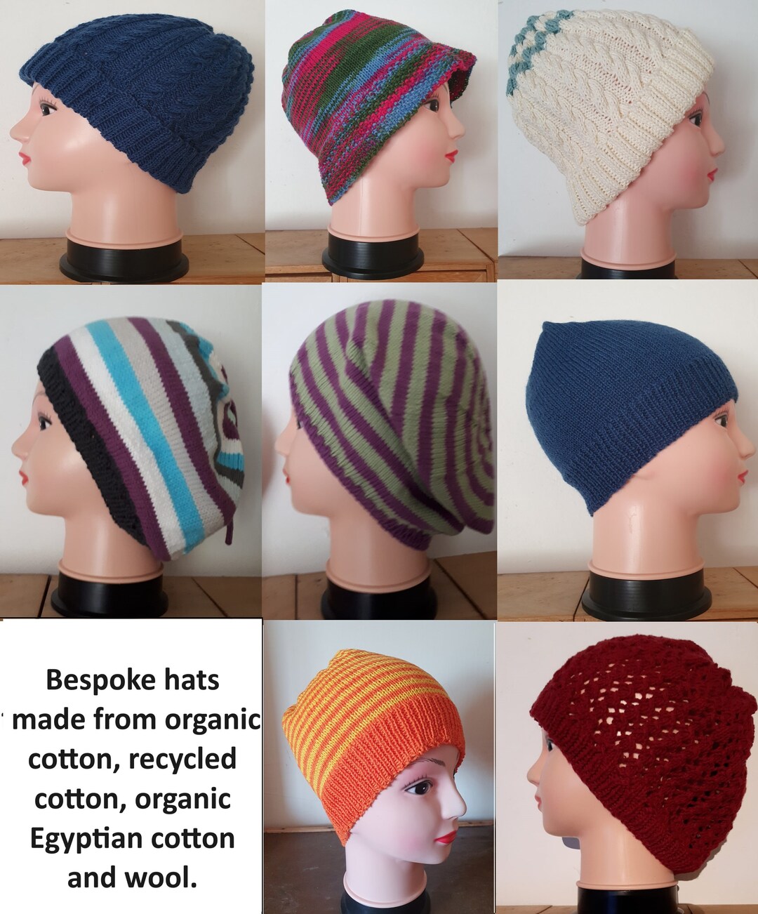 Bespoke Hats organic Cotton, Egyptian Cotton, Recycled Cotton and Wool ...