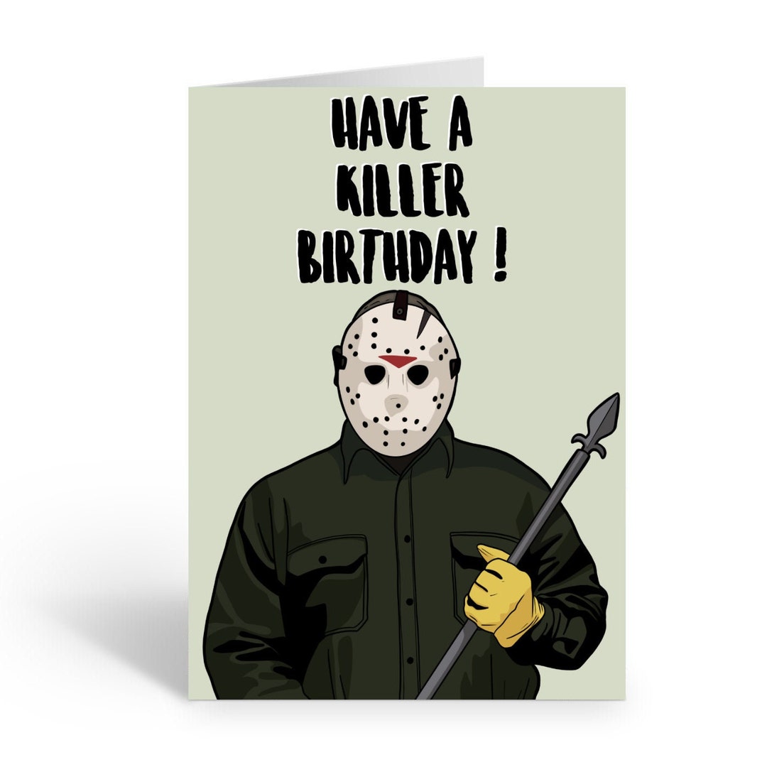 Friday the 13th Jason Voorhees Birthday Card A6 Greeting - Etsy UK