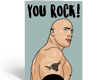 Dwayne the Rock Johnson Card - Etsy