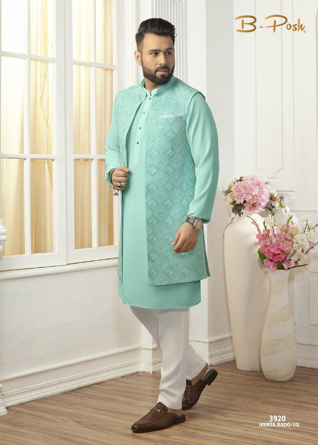 Mint Green Sherwani for Mens Indian Latest Design for Indo - Etsy