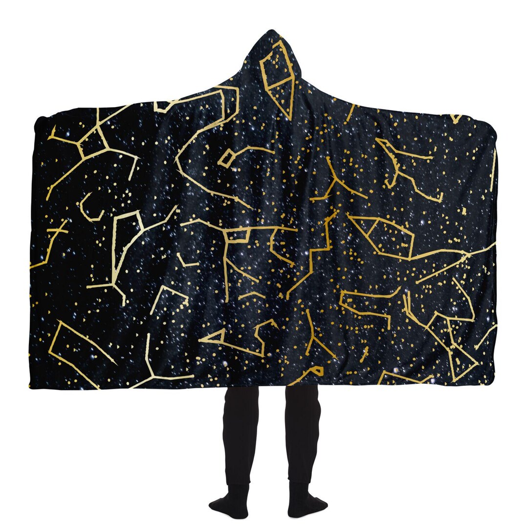 Personalized Star Map Hooded Blanket | Custom Constellation Print ...