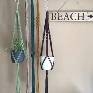 Coloured Macrame Plant Hanger / Macrame Plant Hanger / Rope - Etsy