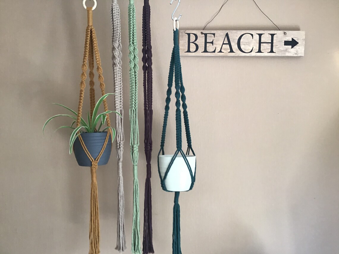 Coloured Macrame Plant Hanger / Macrame Plant Hanger / Rope | Etsy