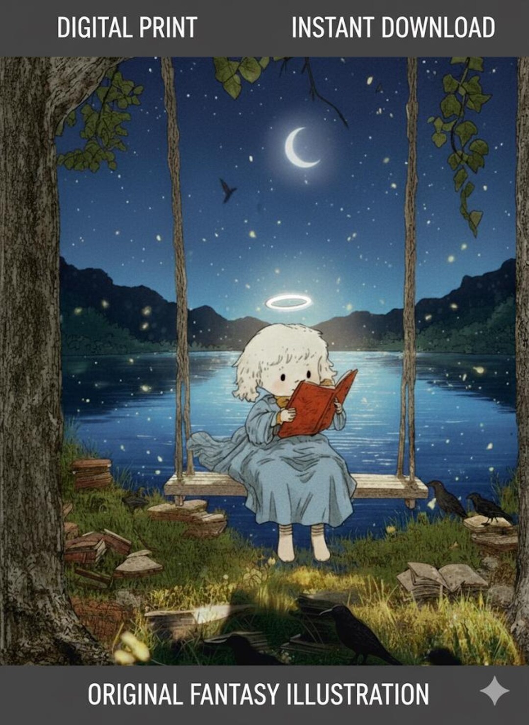 Nora the Little Ghost Girl | Spooky Cute Halloween Art Print | Cozy ...