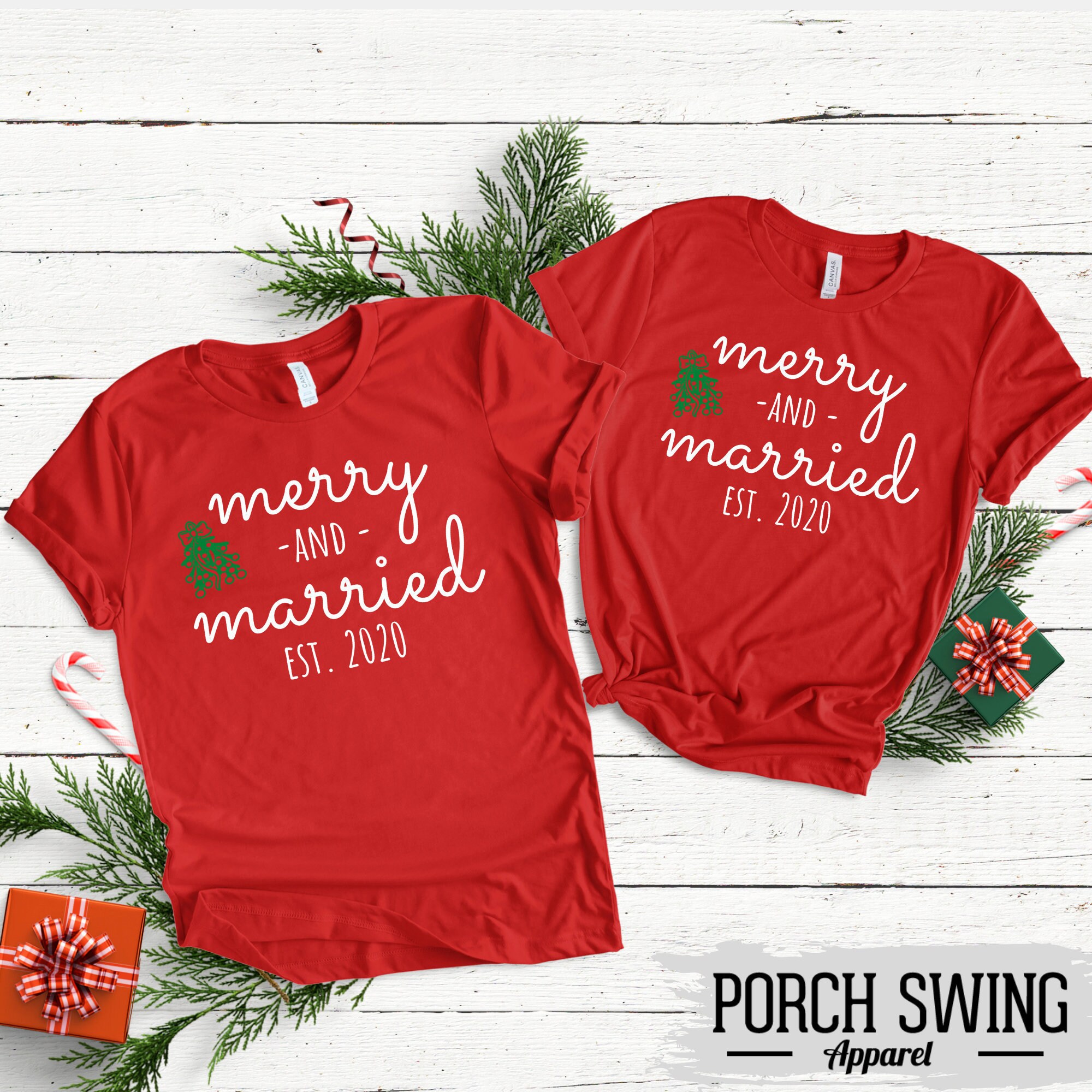 Merry and Married Shirt 2021 Wedding Shirt 2021 Couple | Etsy