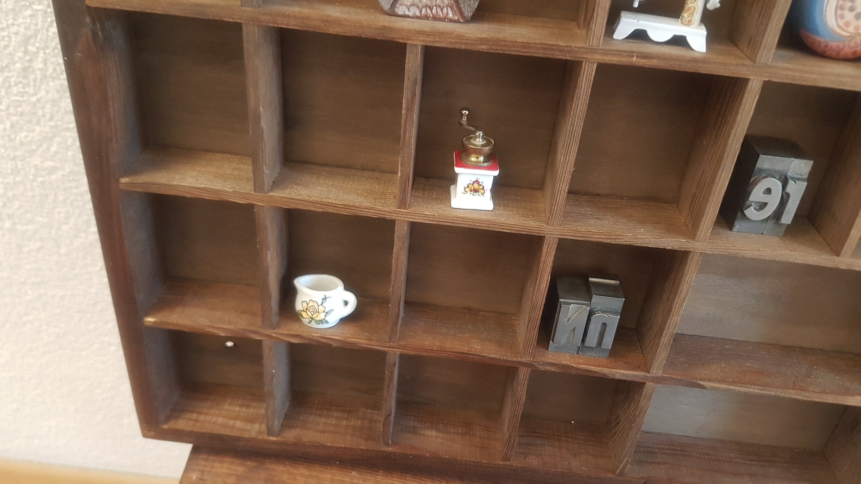 Swiss Made Wooden Typecase Shadow Box Show Case Cabinet Home Decor, C ...