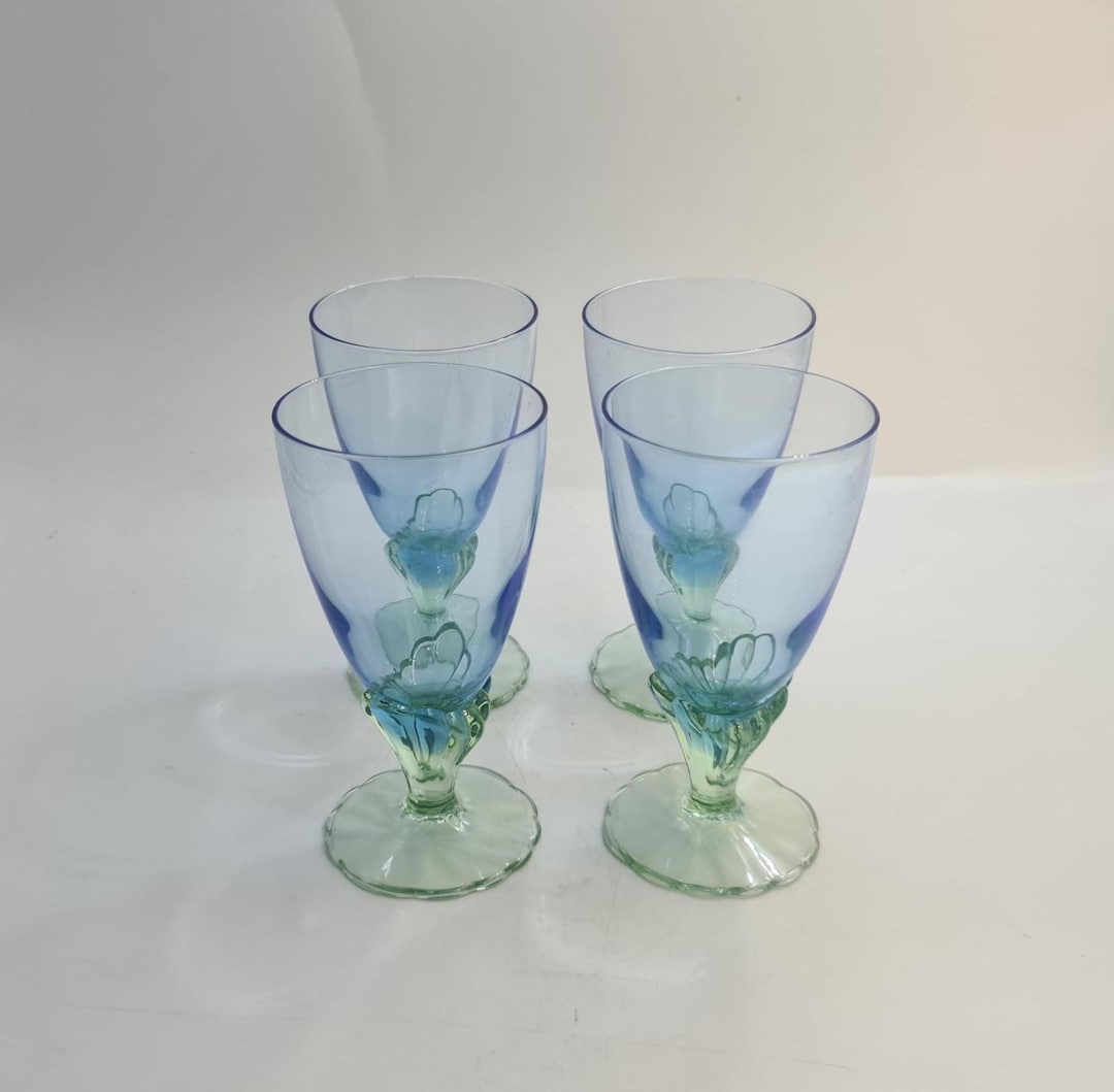 Bormioli Rocco Glasses, Bahia Design, Italian Glassware Set of Four, in ...