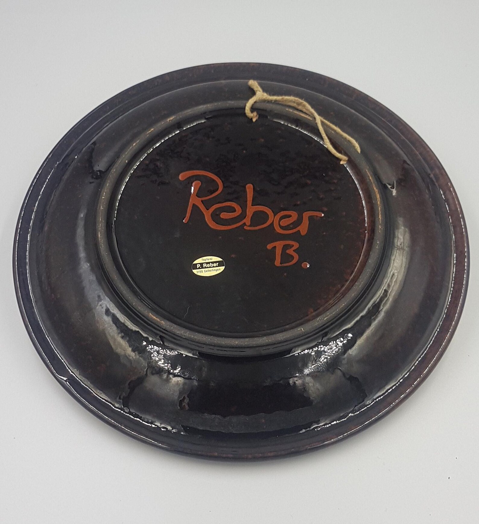 Swiss Studio Pottery Plate / Wall Plate by Ceramist Peter Reber, Berne ...