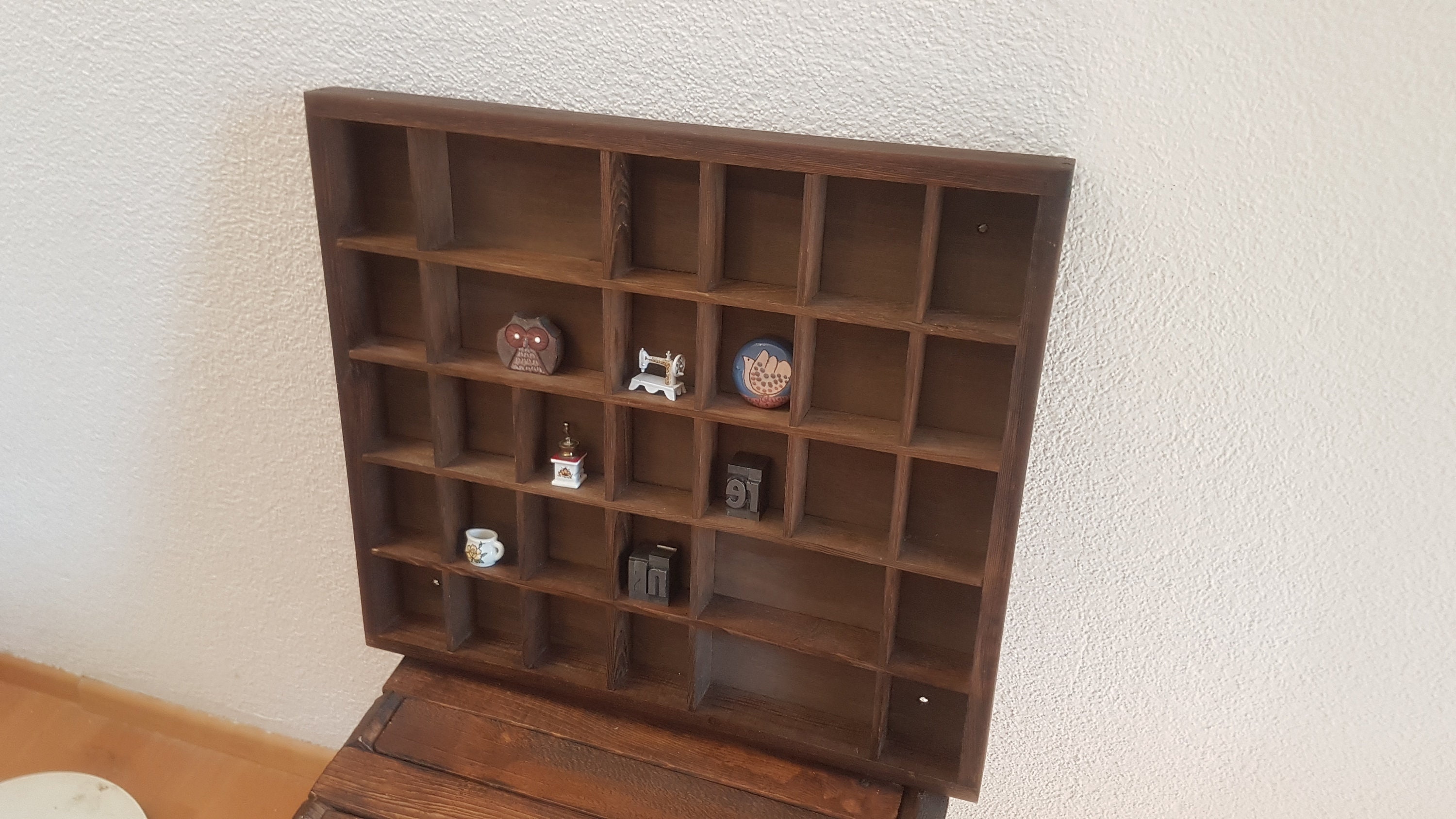 Swiss Made Wooden Typecase Shadow Box Show Case Cabinet Home Decor, C ...