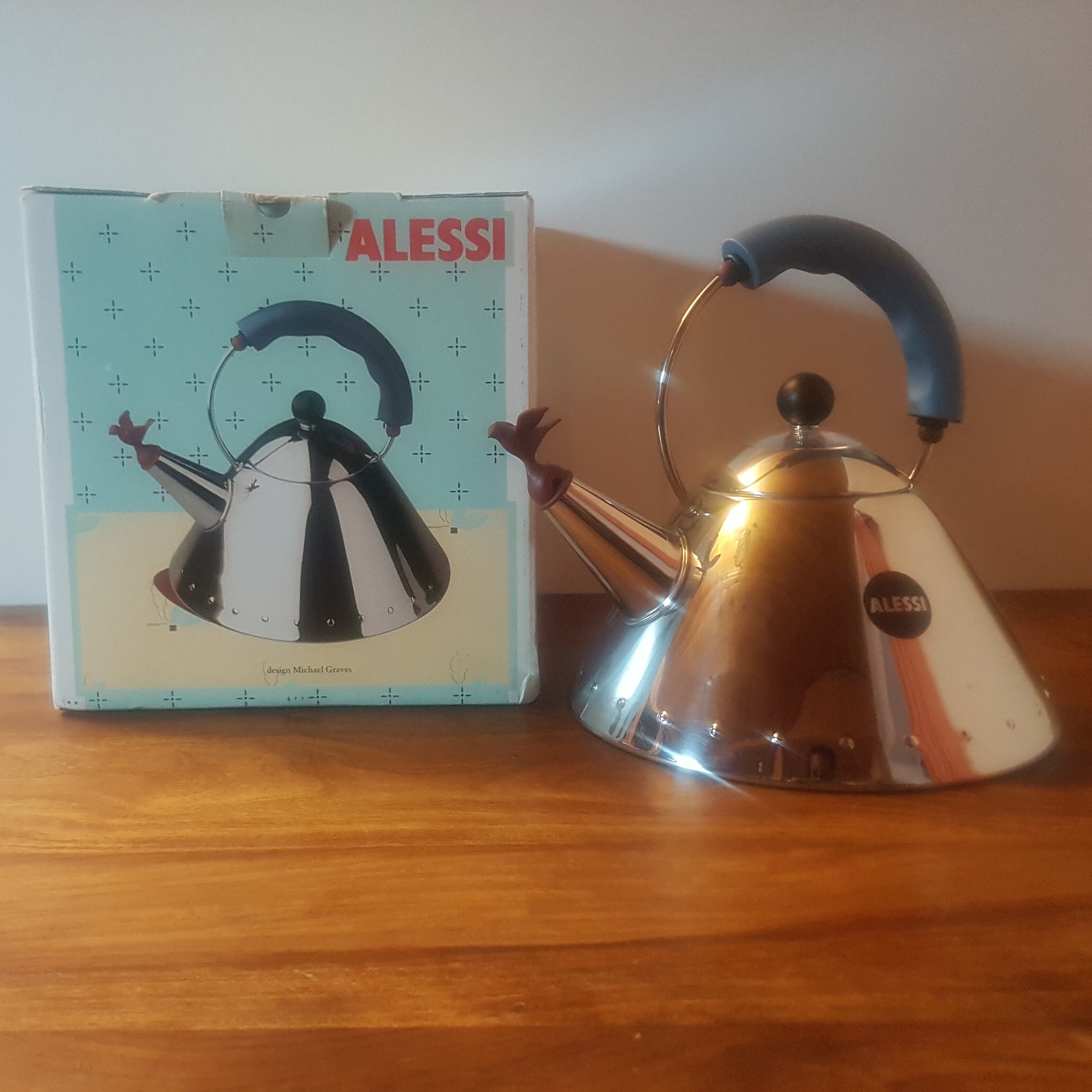 Alessi bird Water Kettle 9093 Designed by Michael Graves Never Used ...
