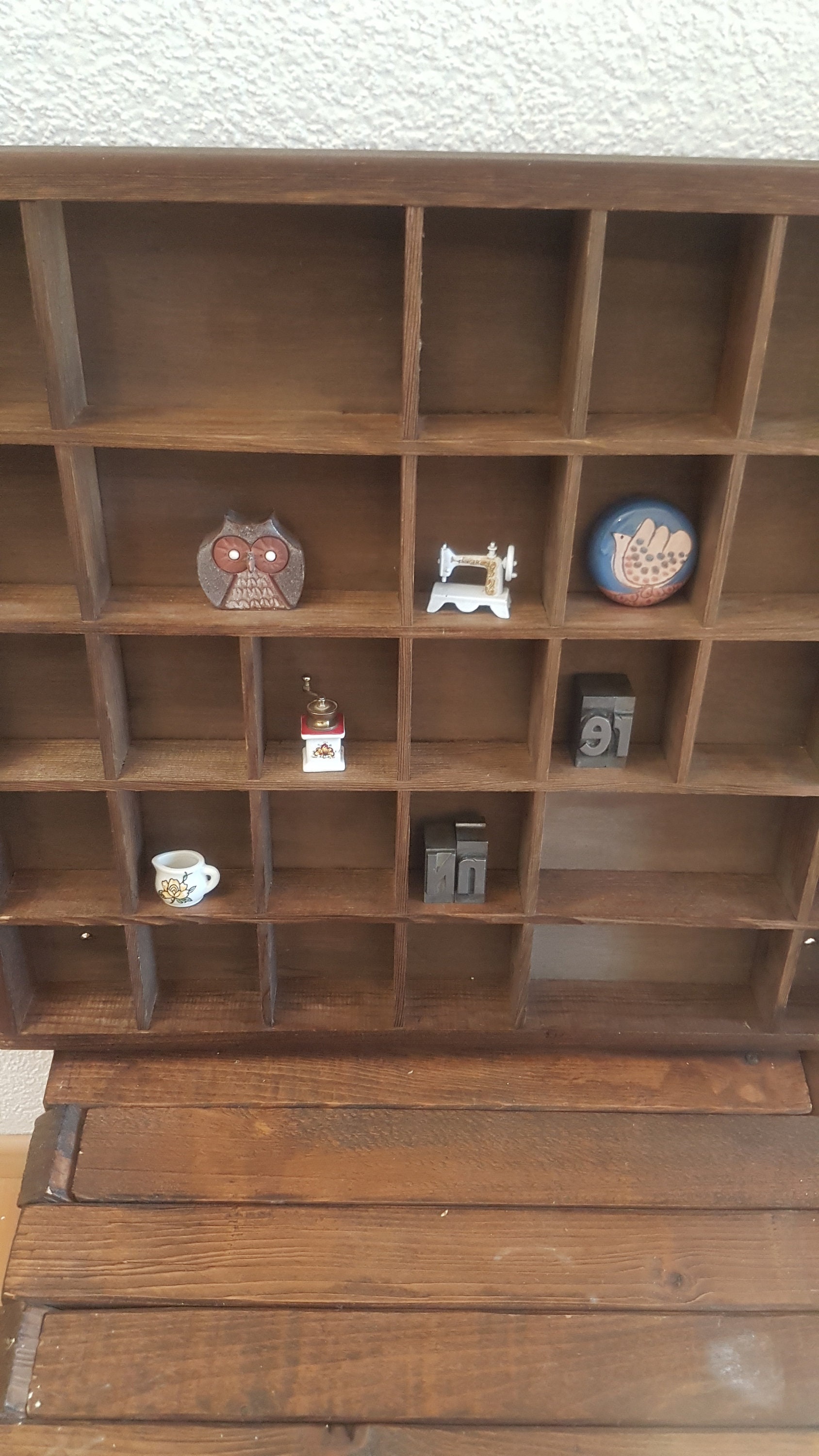 Swiss Made Wooden Typecase Shadow Box Show Case Cabinet Home Decor, C ...